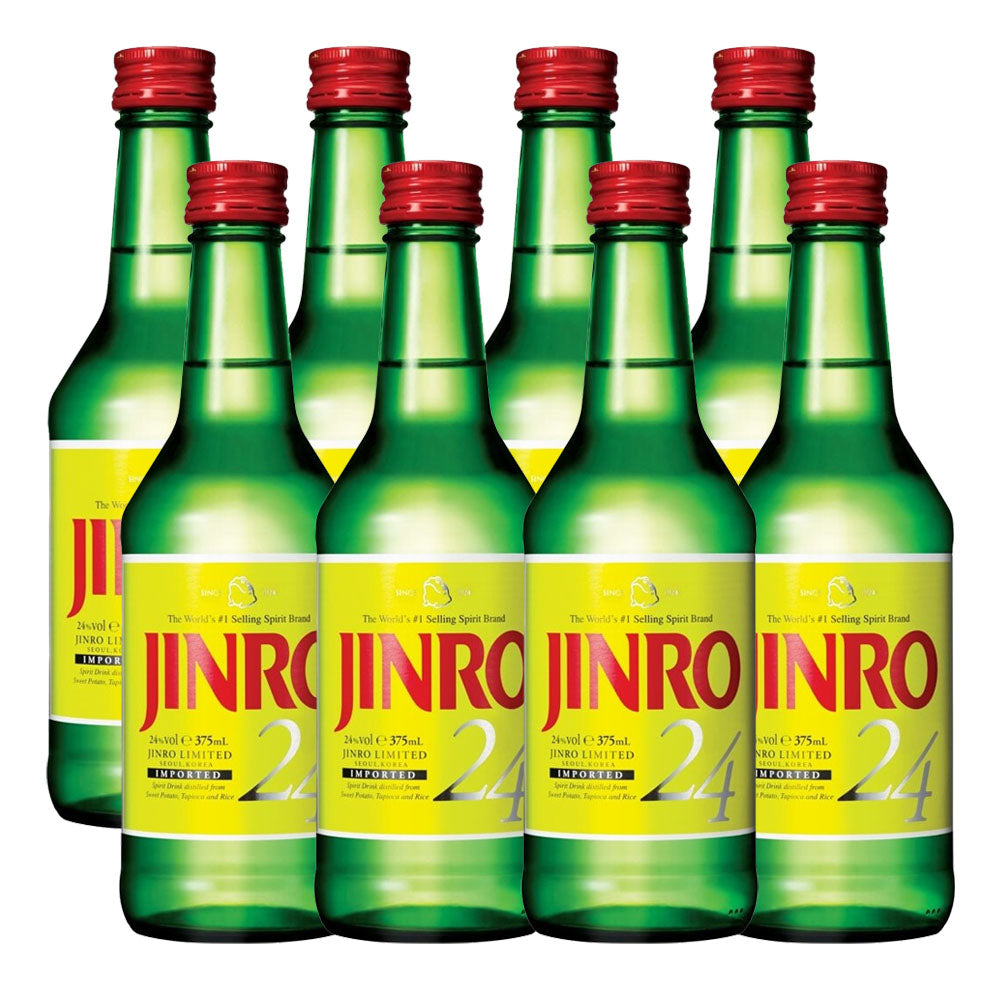 Jinro Soju 24 ABV 24% 375ml x 8 Bottles — The Liquor Shop Singapore