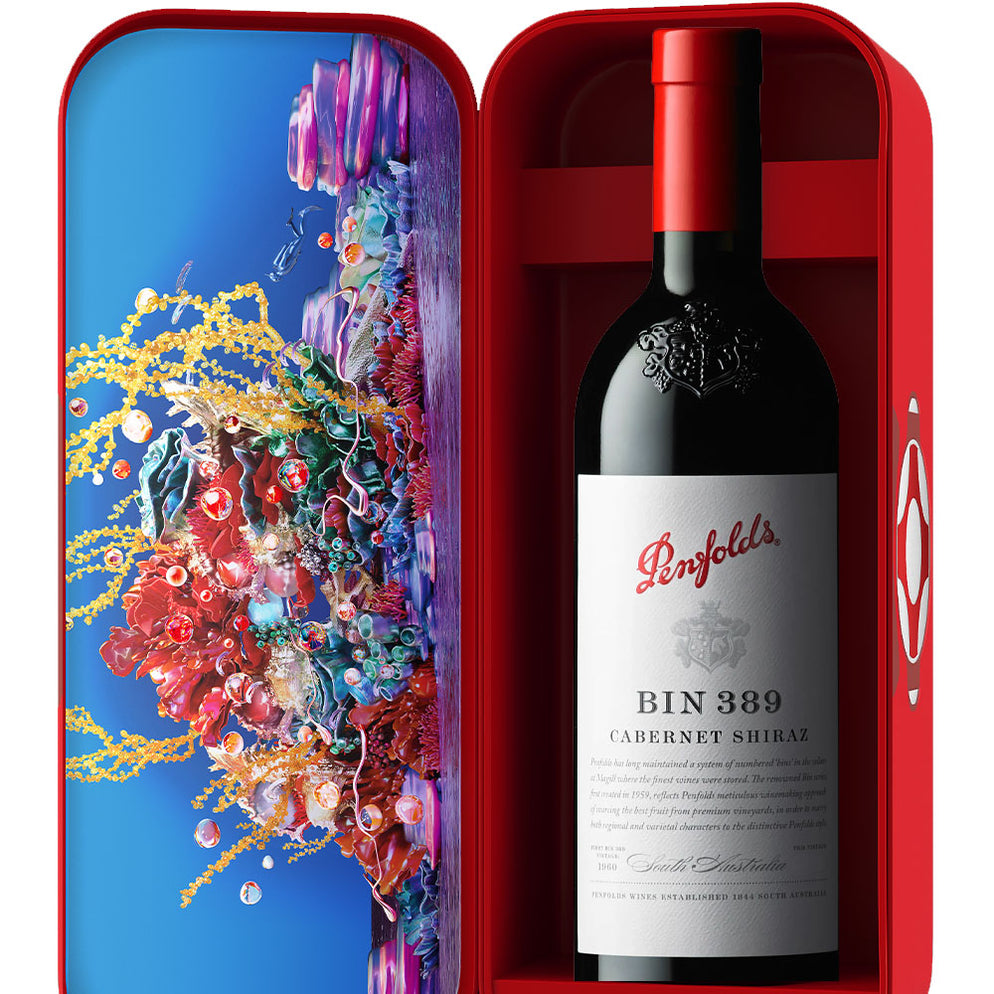 Penfolds Bin 389 Cabernet Shiraz ABV 14.5% 750ml with Limited Edition ...